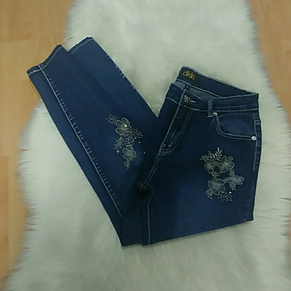 Dkin | Jeans | Dkin Floral Embroidered Skinny Jeans | Poshmark